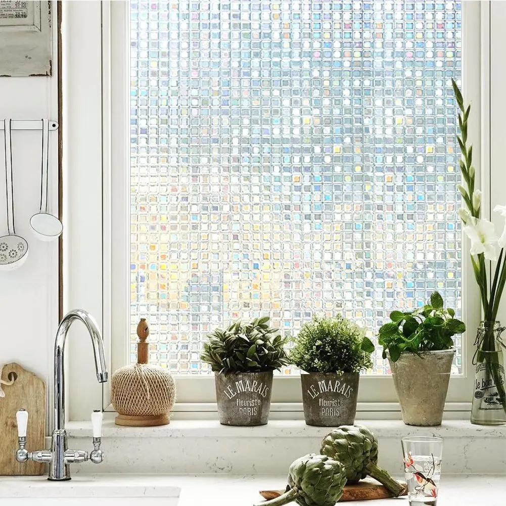 Sliding Door Living Room Window Film Static Cling Window Glass Decor ...