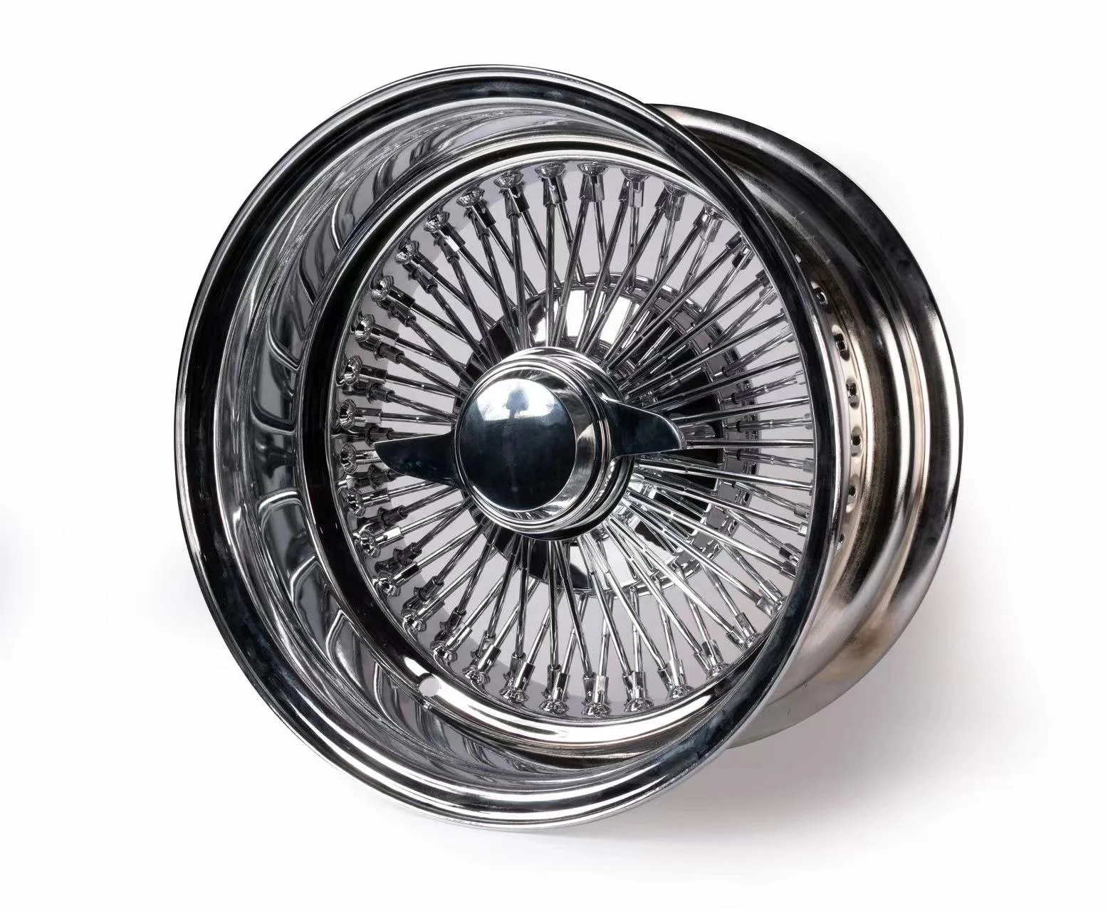 Custom-Car-13-14-15-Inch-Reverse-100-72-36-Spokes-Chromed-Straight-Lace ...