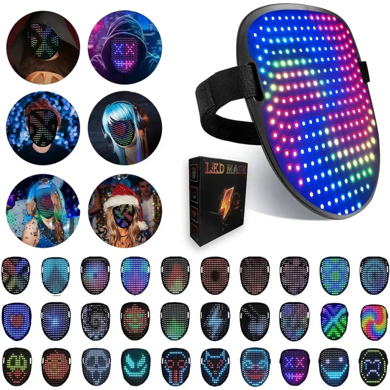 MEGOO-Led-Mask-with-Gesture-Sensing-Transforming-Light-Up-Luminous ...