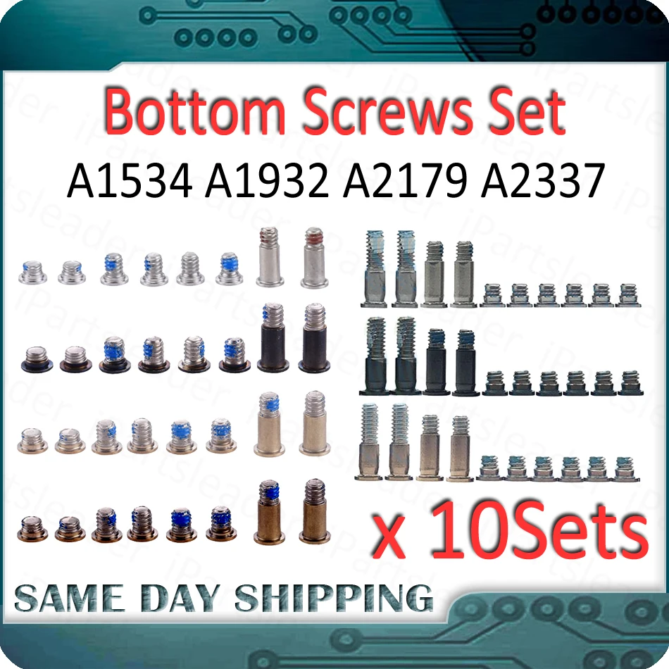 10Sets/Lot A1534 A1932 A2179 A2337 Lower Bottom Case Screws Set Gold ...