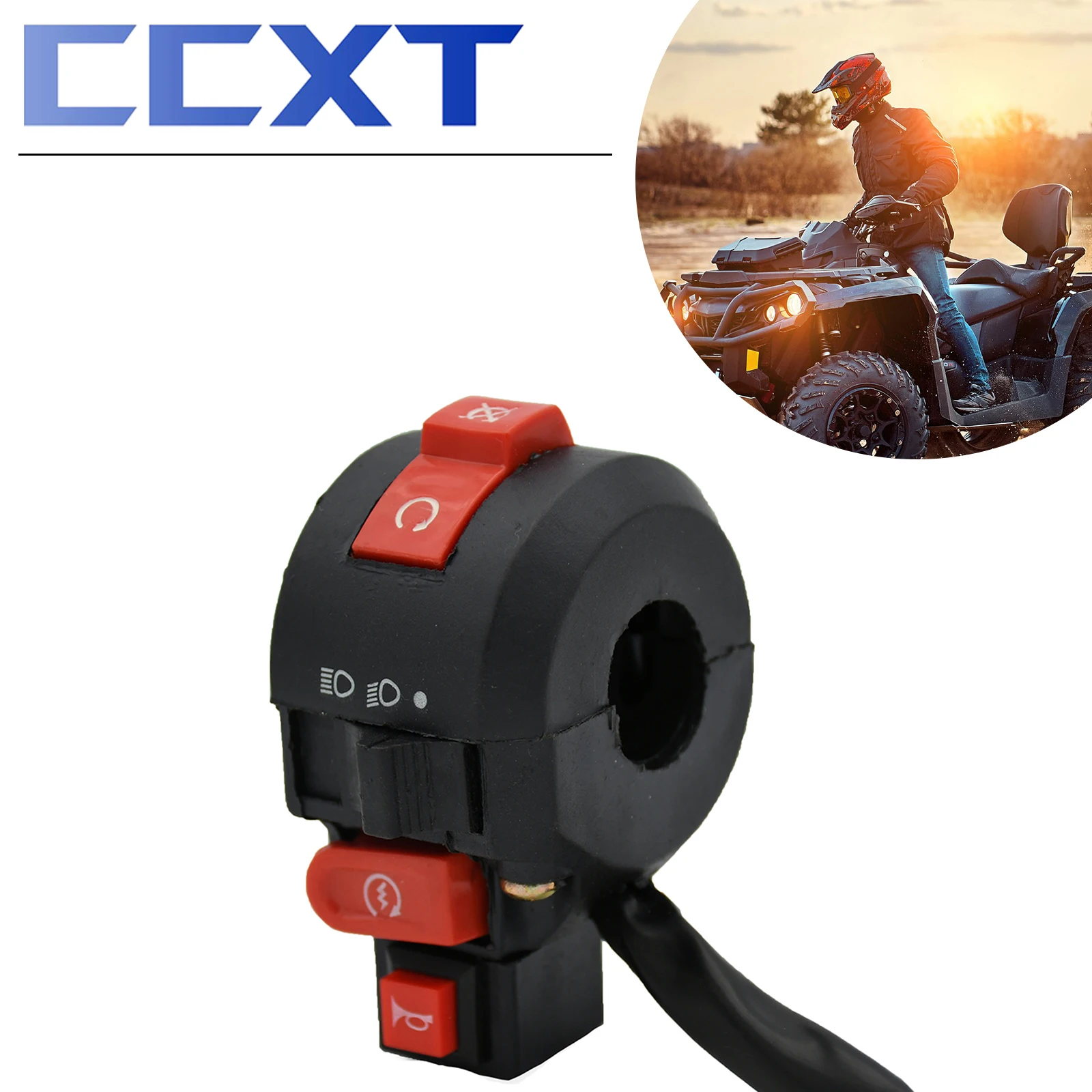 Motorcycle-ATV-Scooter-Horn-Turn-Signals-Indicator-Control-Start-Stop ...