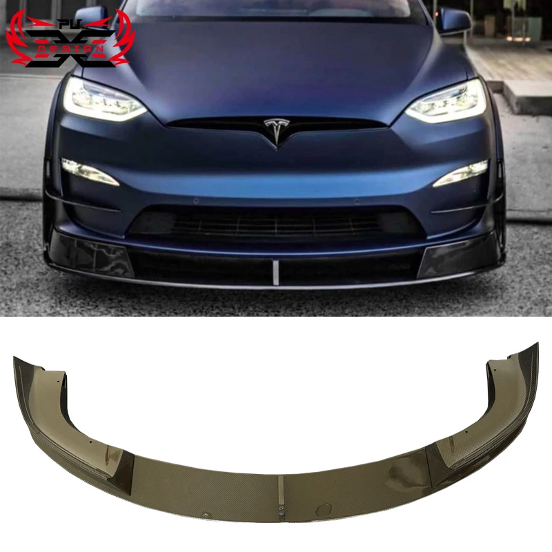 for-For-Tesla-Model-X-Plaid-2021-2023-RZ-Style-Front-Lip-Front-bumper ...