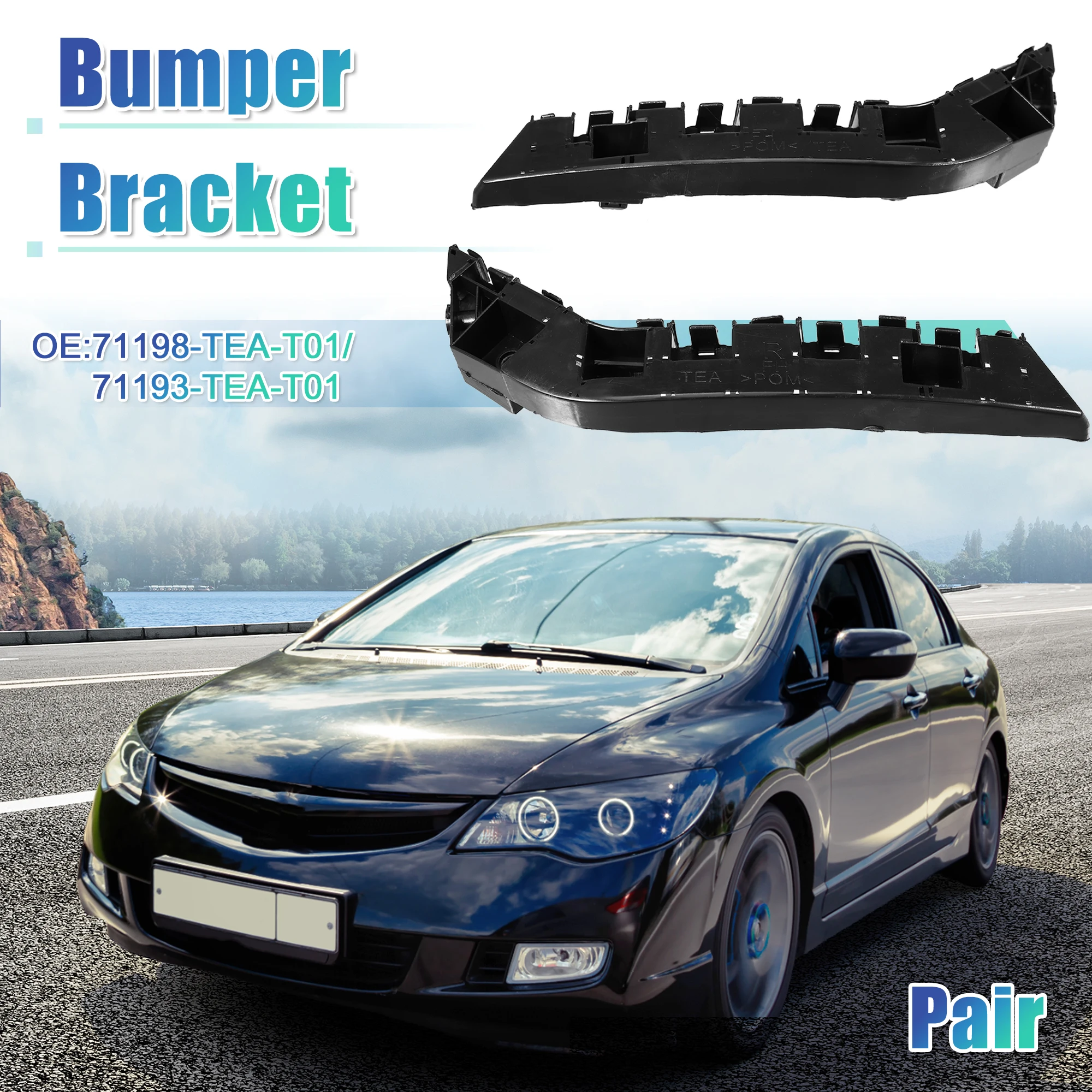 X-Autohaux-1-Pair-Left-Right-Front-Bumper-Bracket-NO-71198-TEA-T01-for ...