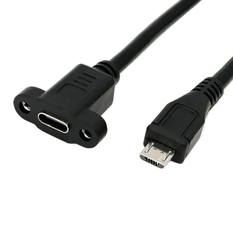 Conector-Micro-USB-macho-a-USB-tipo-c-Cable-de-extensi-n-hembra-de-5 ...
