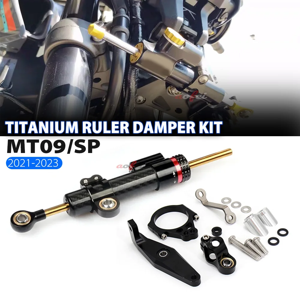 Amortiguador-de-direcci-n-de-fibra-de-carbono-para-motocicleta-Kit-de ...