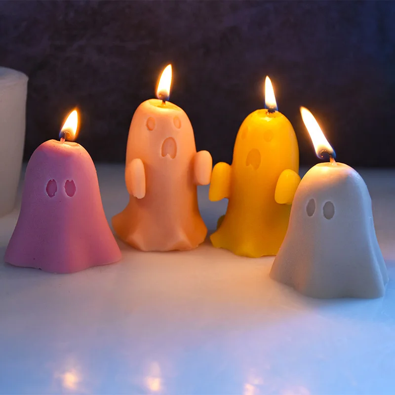 DIY-Halloween-Ghost-Candle-Silicone-Mold-3D-Handmade-Art-Aromatherapy ...