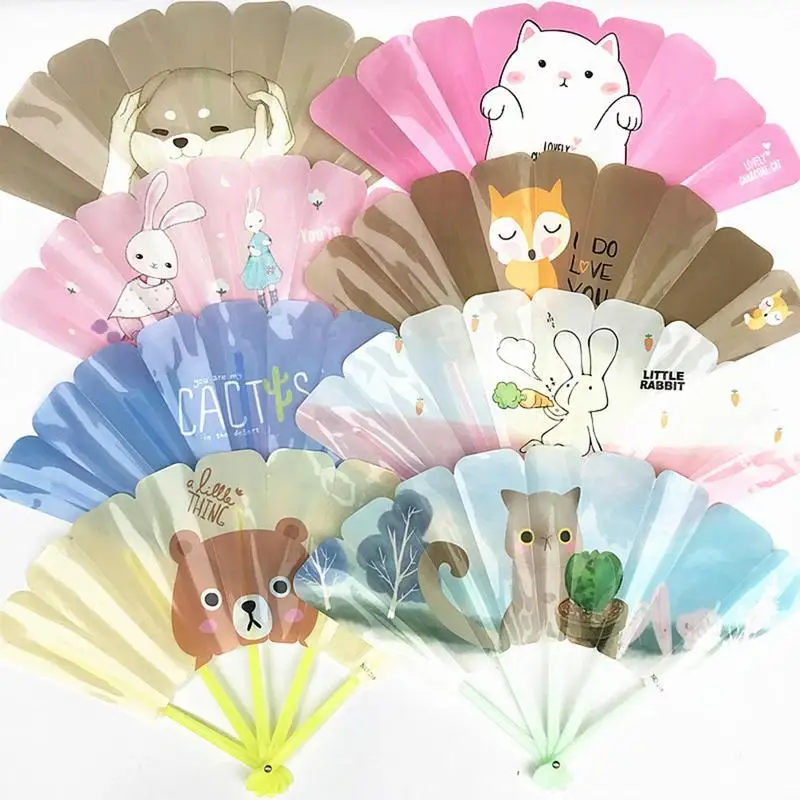 Fashion Summer Cute Cartoon Small Folding Hand Fan Children Student ...