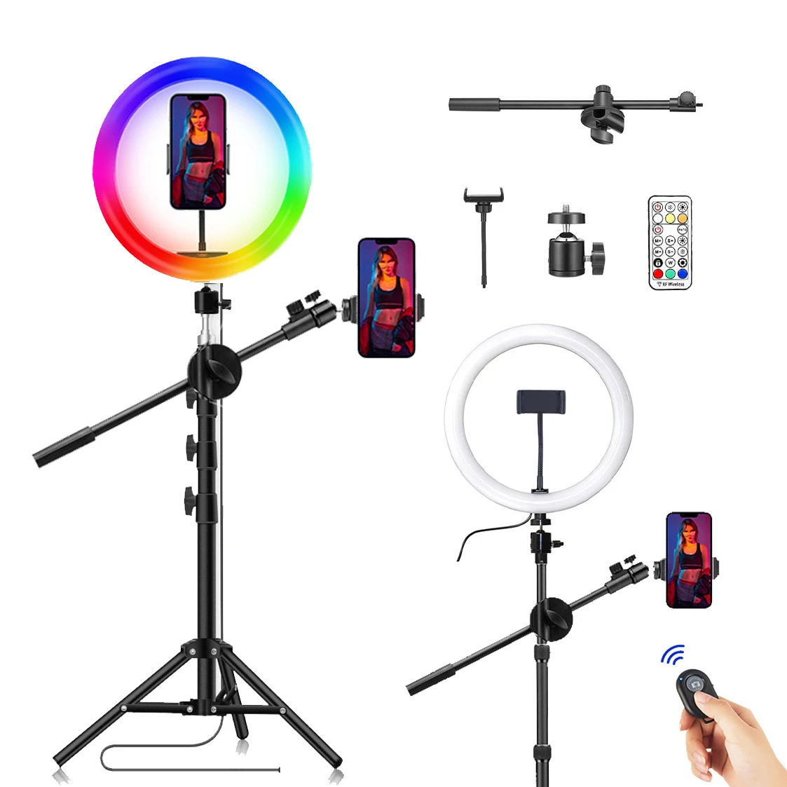 LED RGB Fotografia Ring Light, Iluminação Circle Fill, Camera Photo ...