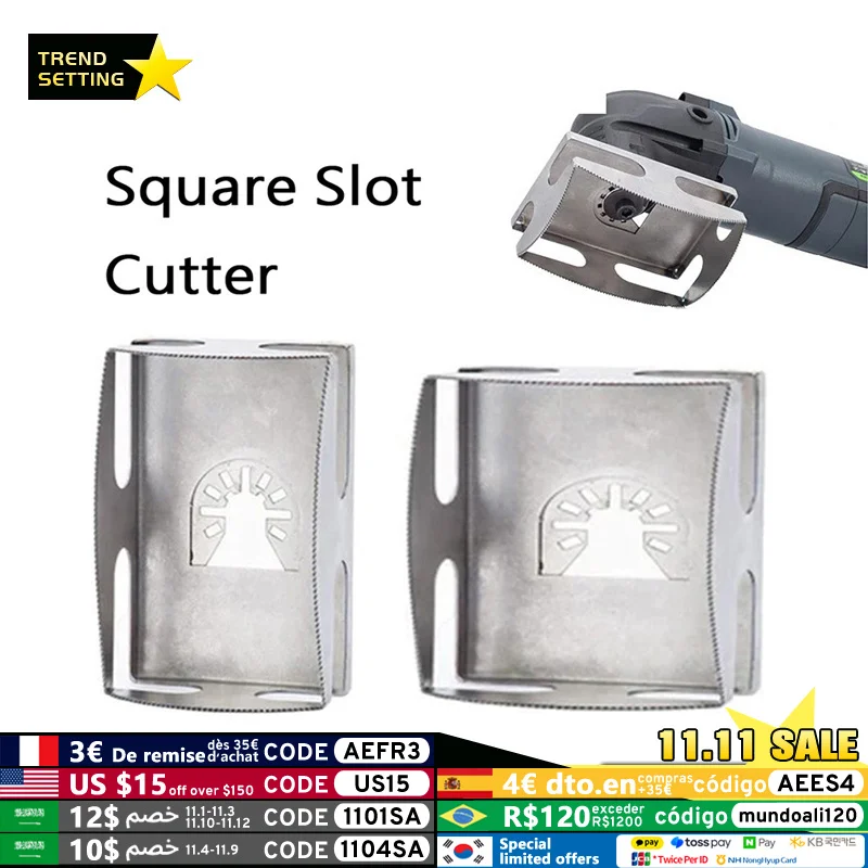 Rectangle Square Slot Cutter Hole Cutting Tool Cutting Square Saw Blade ...