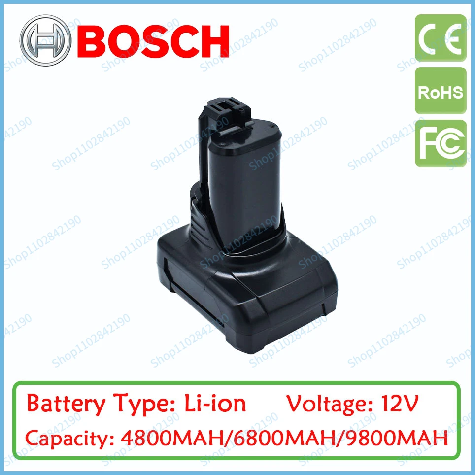 Bosch 12V 4.8AH/6.8AH/9.8AH Li-ion BAT420 Replacement Battery For Bosch ...
