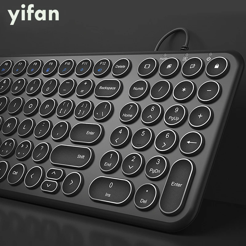 B.o.w Wire Keyboard 96 Round Keys, Ultra-slim Wired Usb Port Kb Plug ...
