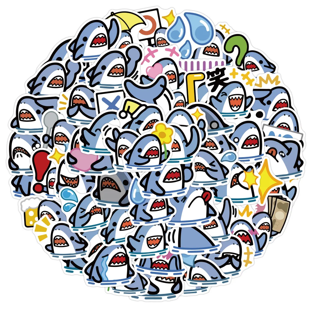 10/30/60PCS Cute Shark Stickers Animals Graffiti Decals for Kids DIY ...