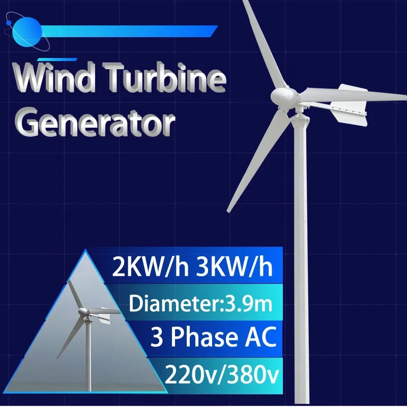 3000W-Wind-Turbine-Generator-3kw-220v-380v-Horizontal-Windmill-Low-Start-Wind-Speed-Off-Grid ...