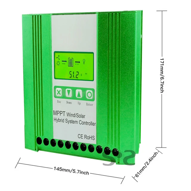 5000W Wind Solar Hybrid System MPPT Charge Controller With Dump Load ...