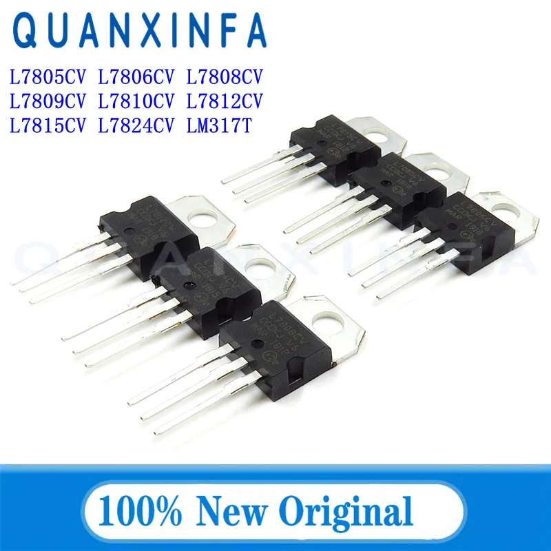 10PCS-L7805CV-L7806CV-L7808CV-L7809CV-L7810CV-L7812CV-L7815CV-L7824CV ...