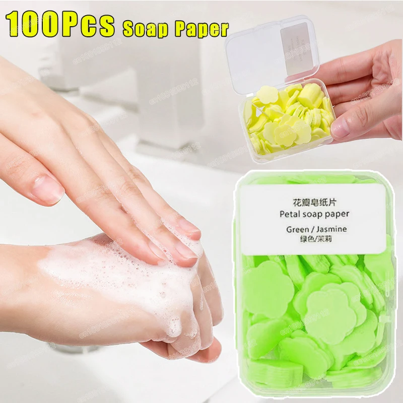 100Pcs-box-Portable-Soap-Paper-Hand-Washing-Disposable-Soap-Slice-Mini ...