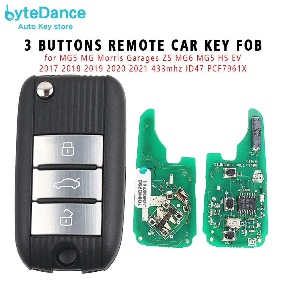 Genuine-3-Buttons-Remote-Car-Key-Fob-for-MG5-MG-Morris-Garages-ZS-MG6 ...