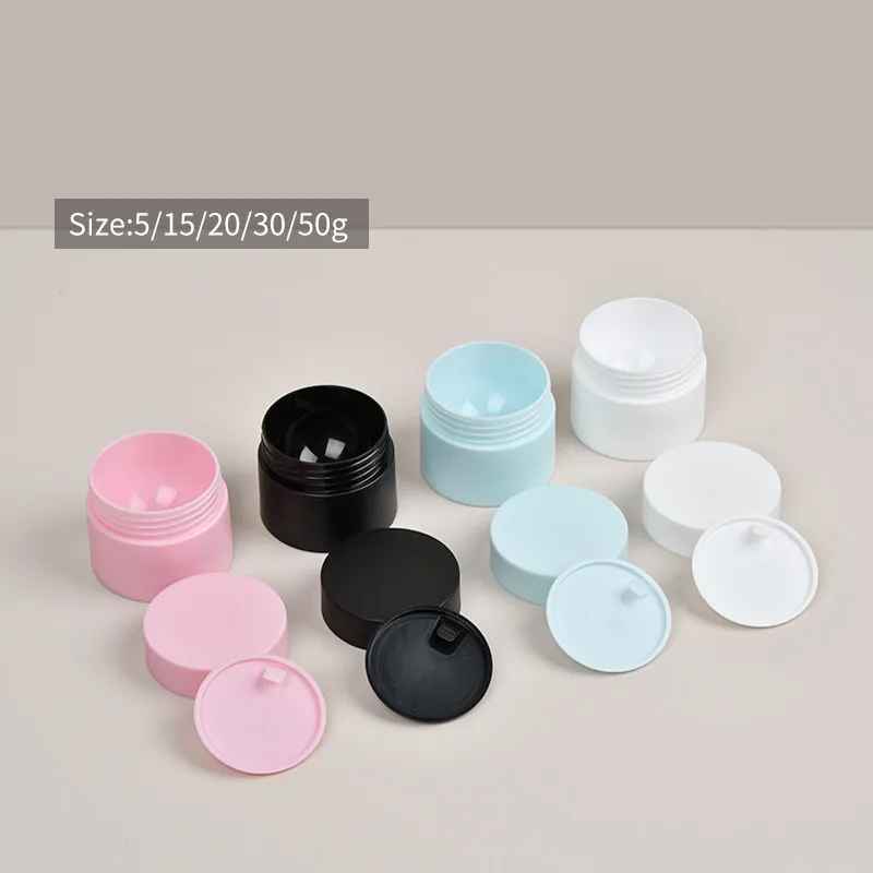 5g-15g-20g-30g-50g-Matte-Round-Plastic-Empty-Makeup-Jar-Refillable ...