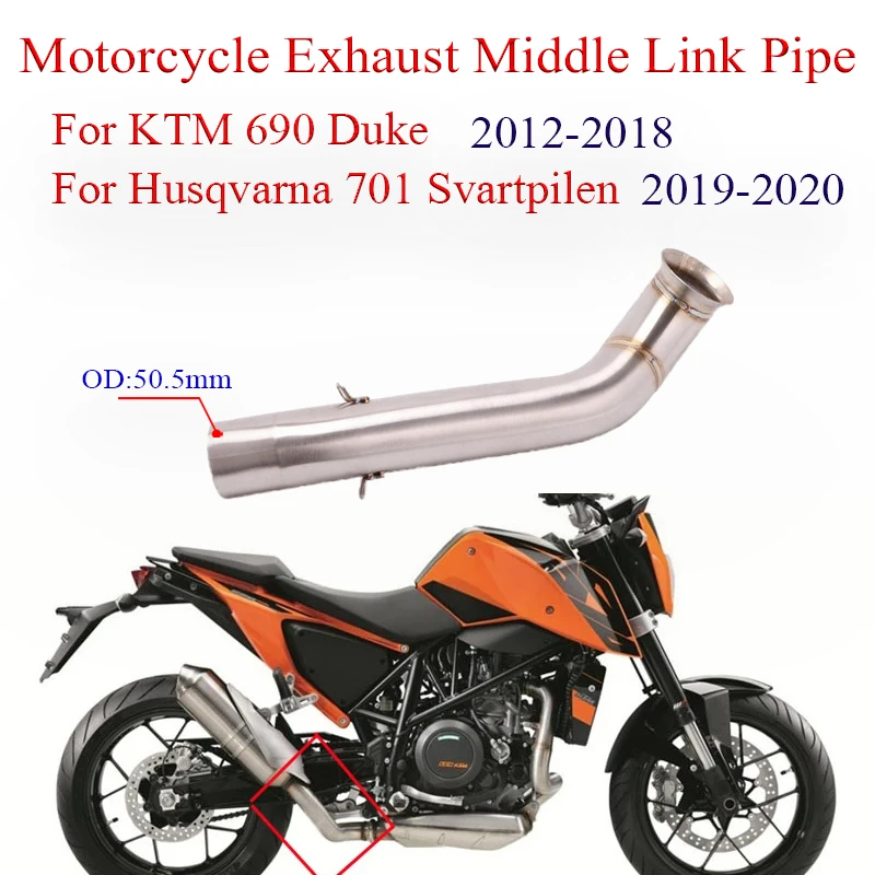 Motorcycle-Exhaust-Middle-Link-Pipe-For-KTM-690-Duke-2012-2018 ...