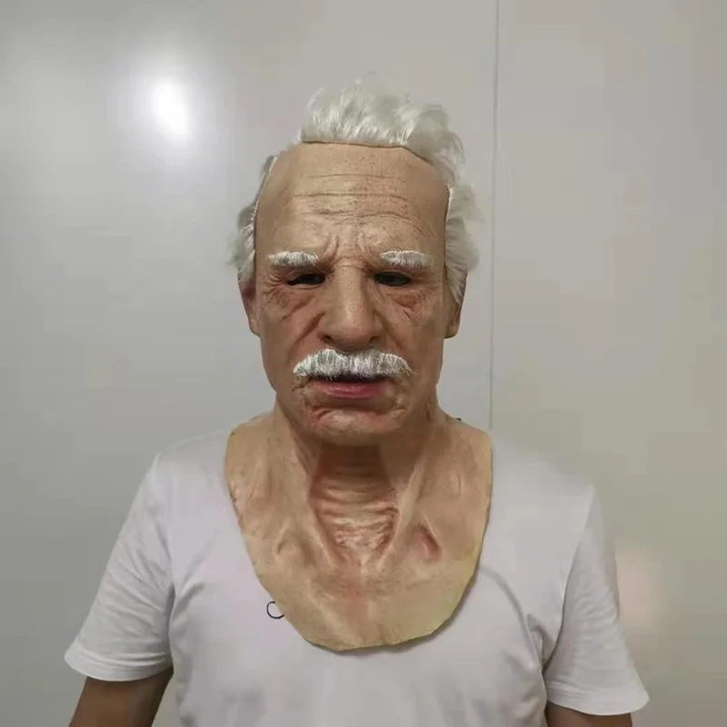 Halloween-Realistic-Portable-Scary-Old-Man-Latex-Mask-Silicone-Facewear ...