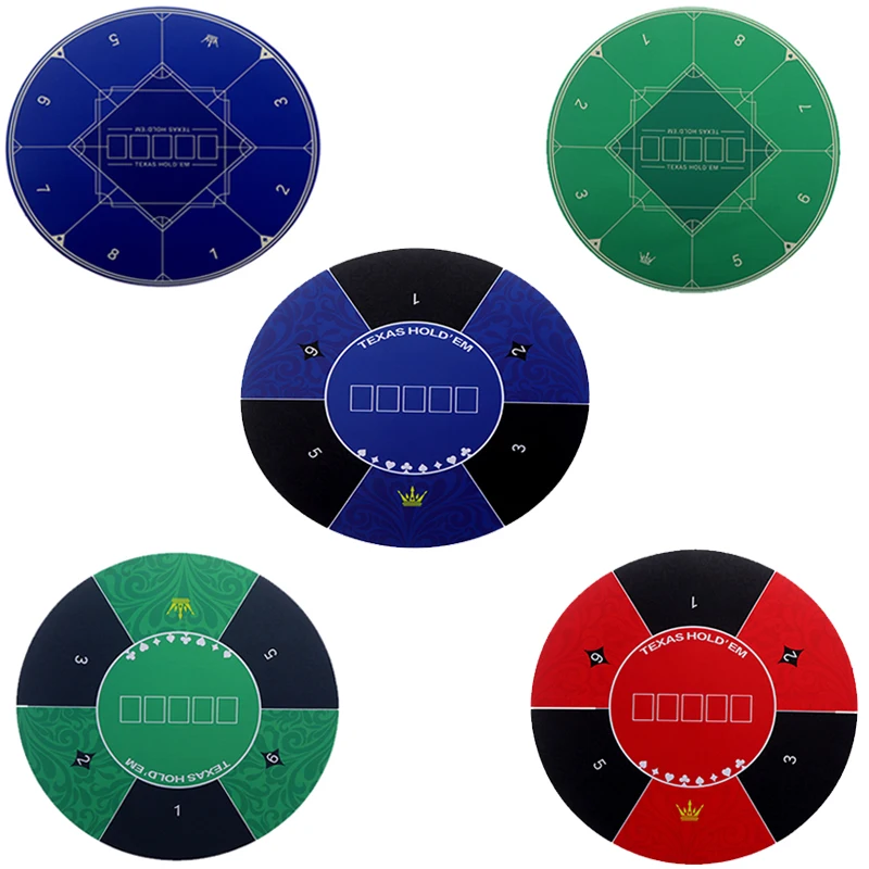 Portable-Texas-Poker-Round-Rubber-Table-Mat-Entertainment-Professional ...