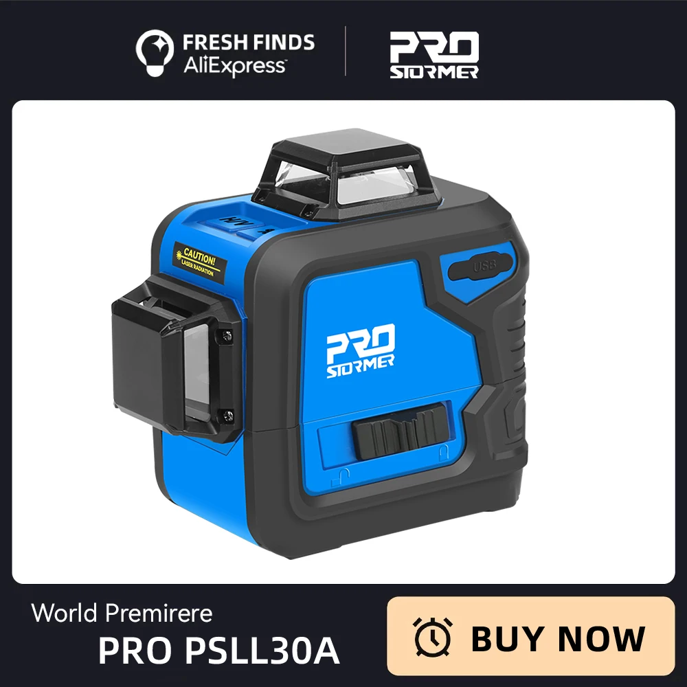 Pro Psll30a 12 Lines 3d Green Laser Level Self-leveling Horizontal ...