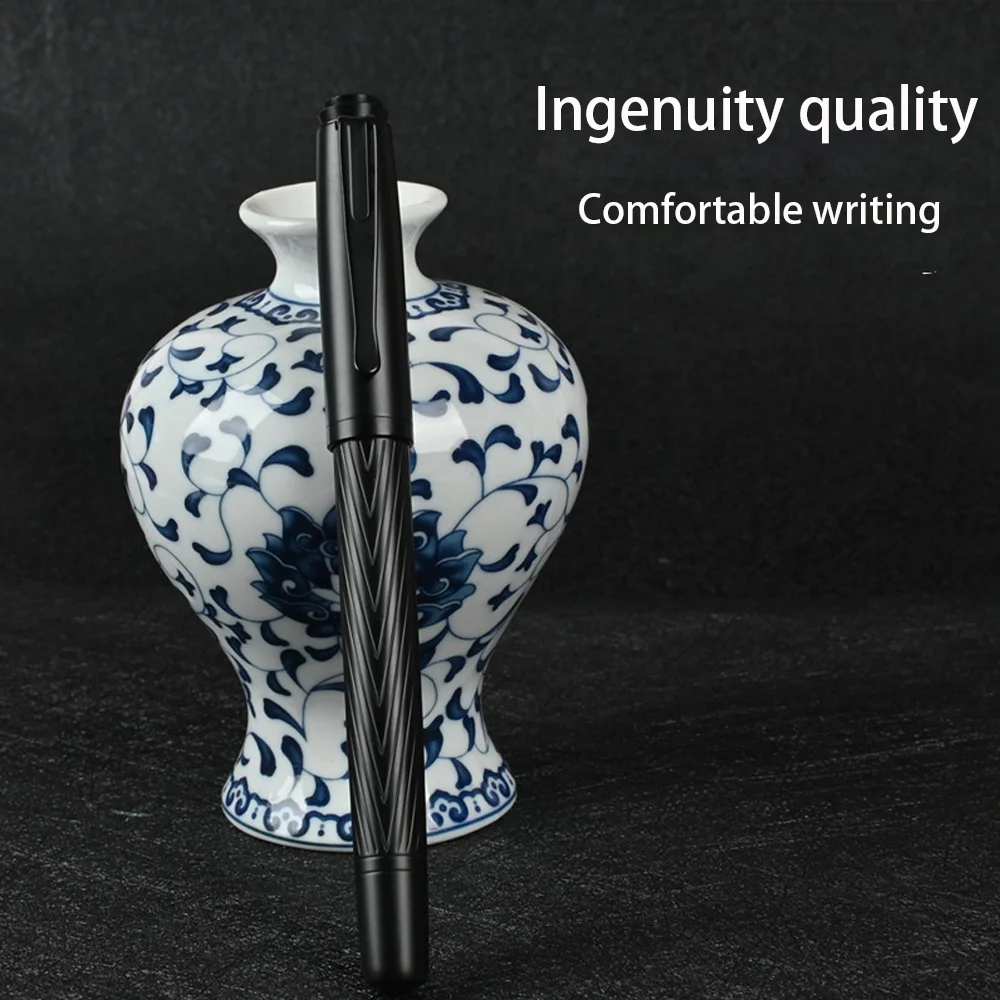 Pluma-estilogr-fica-samur-i-negra-de-punta-de-titanio-plumas-de-tinta ...