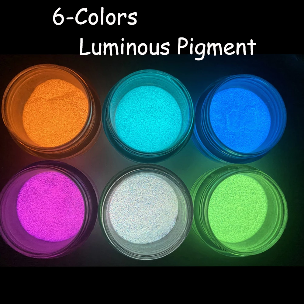 6-Colors-Luminous-Fluorescent-Powder-Glow-In-the-Dark-Mica-Powder-Neon ...