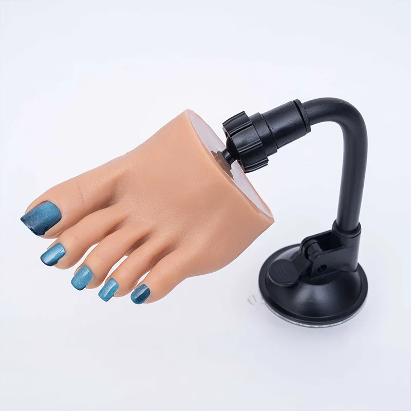 Nail-Art-Silicone-Practice-Foot-With-Holder-Simulation-Training-Soft ...