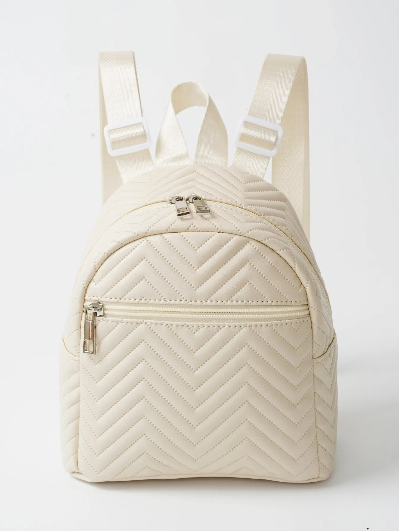 Beige-Fashion-Simple-Classic-Quilted-Leather-Women-S-Backpack-Classic ...