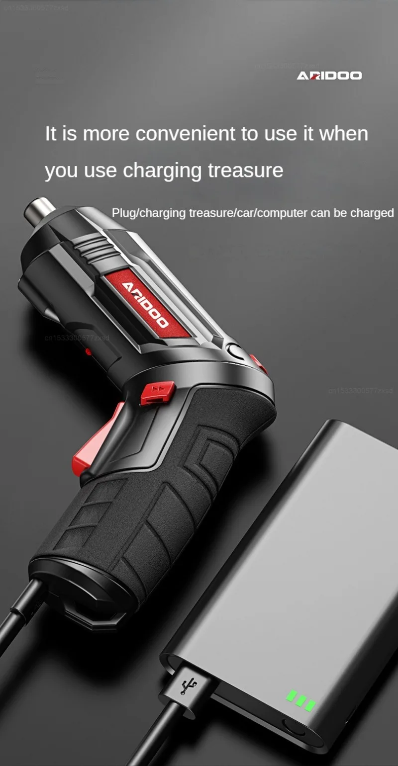 ARIDOO Rechargeable Cordless Electric Screwdriver (47 Pcs) | Makers ...