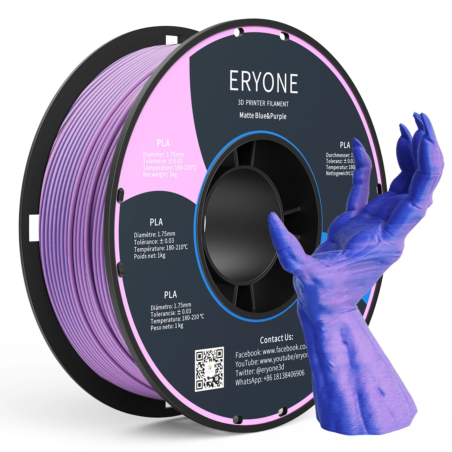 Eryone-Dual-Color-Series-Matte-Silk-PLA-Para-FDM-Impress-o-3D-1KG-1 ...
