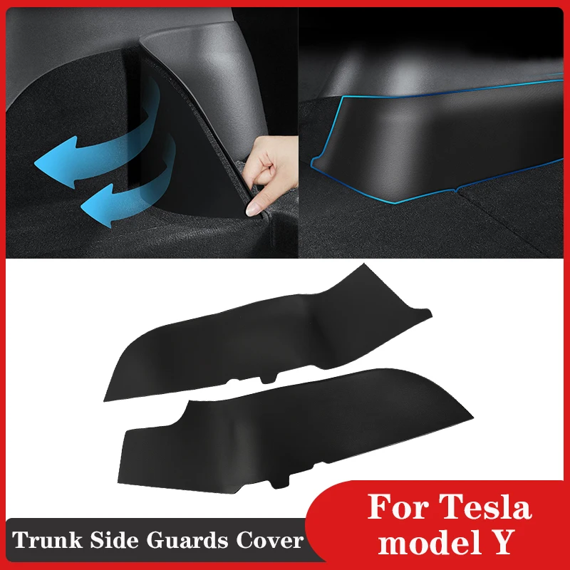 For-Tesla-Y-2020-2023-Rear-Trunk-Side-Guards-TPE-Full-Cover-Inner ...