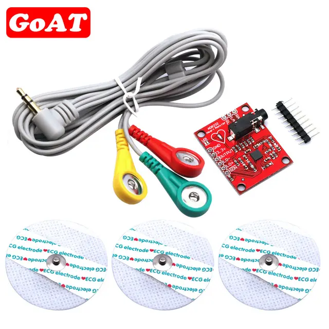 Muscle signal sensor EMG Sensor Ecg module AD8232 ecg measurement pulse ...