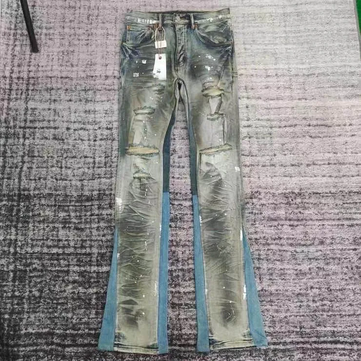 men-retro-dirty-wash-paints-distressed-broken-patchwork-slight-flare ...