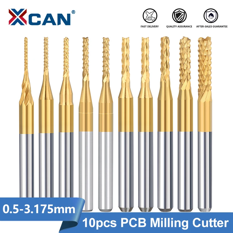 XCAN-PCB-Milling-Cutter-10pcs-TiN-Coated-0-5-3-175mm-CNC-Router-Bit-3 ...