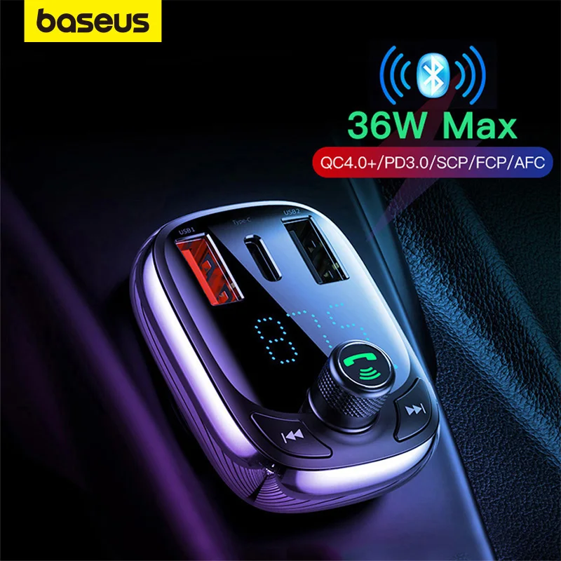 Baseus-Quick-Charge-4-0-Car-Charger-for-Phone-FM-Transmitter-Bluetooth ...