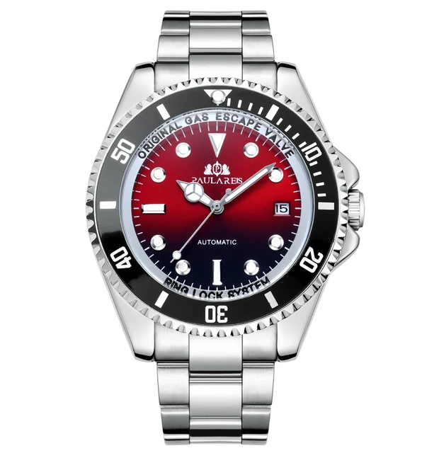 Automatic Self Wind Mechanical Stainless Steel Strap Gold Silver ...