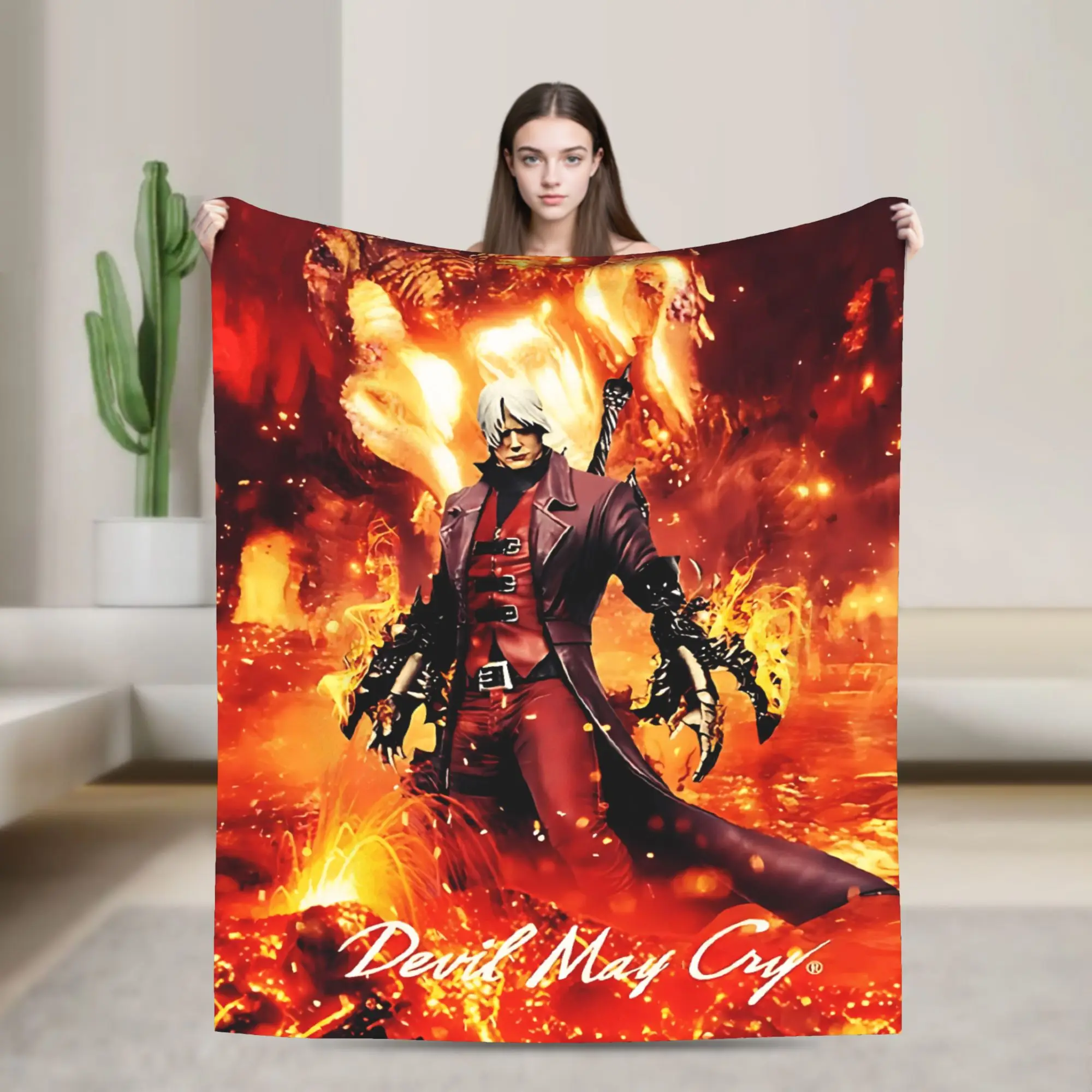 Devil May Cry 5 Dante Blanket Airplane Travel Flannel Bedding Throws ...
