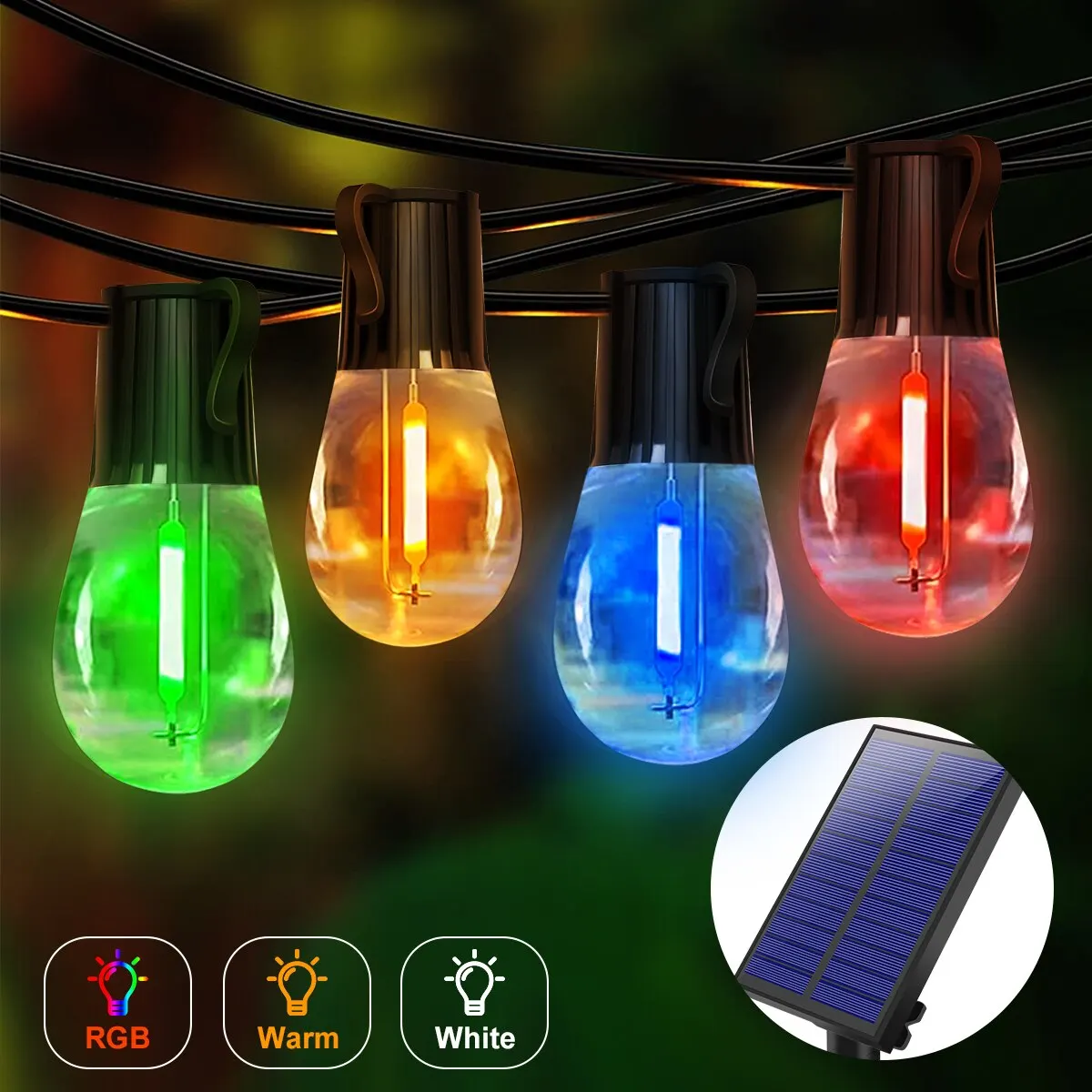 rvore-de-Natal-Solar-String-Light-Waterproof-Outdoor-Indoor-Solar-Party ...
