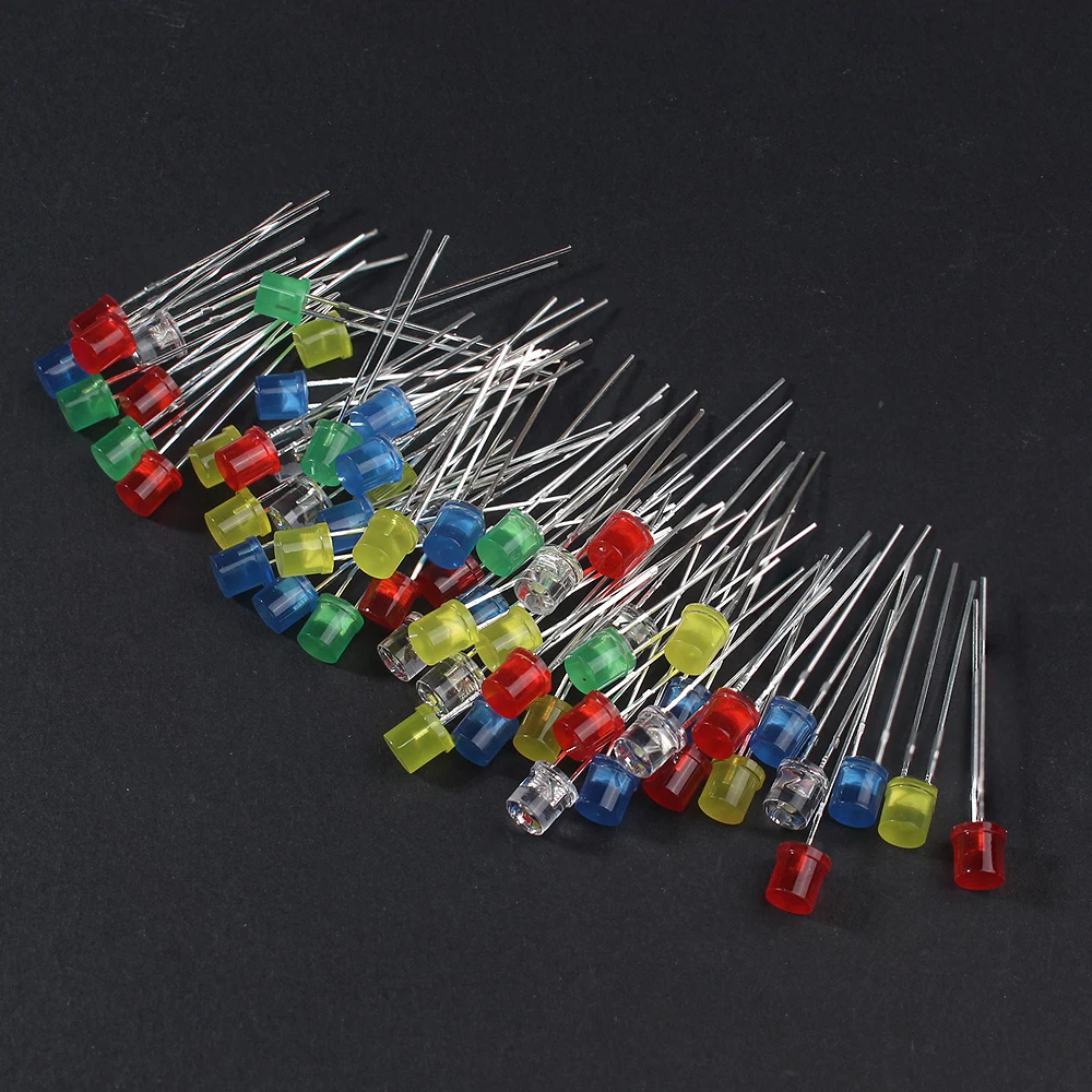 100PCS-5MM-LED-lighting-LEDs-Kit-Red-Yellow-Blue-Green-White-LED-Diode ...