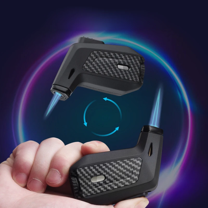 New Large Capacity Outdoor Windproof Lighter 360° Ignition Turbo Torch ...