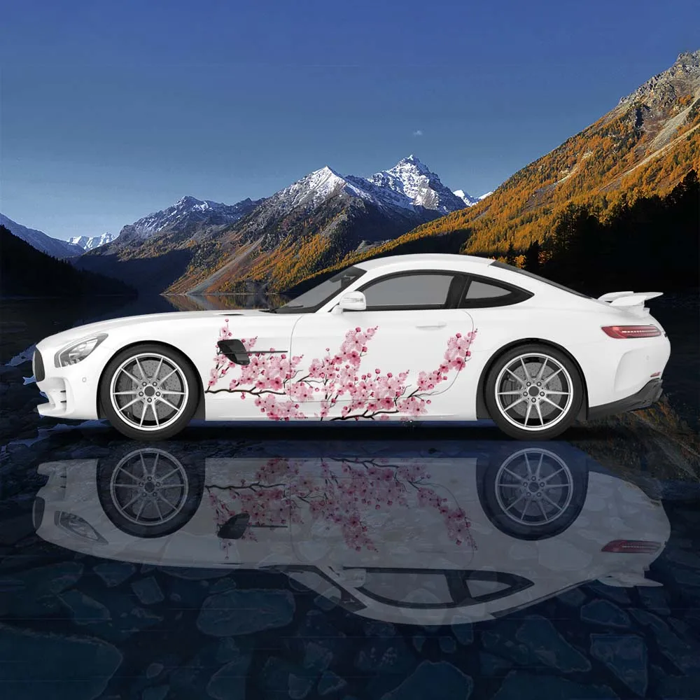 Japanese Cherry Blossoms Car Livery, Universal Size, Japanese Theme ...