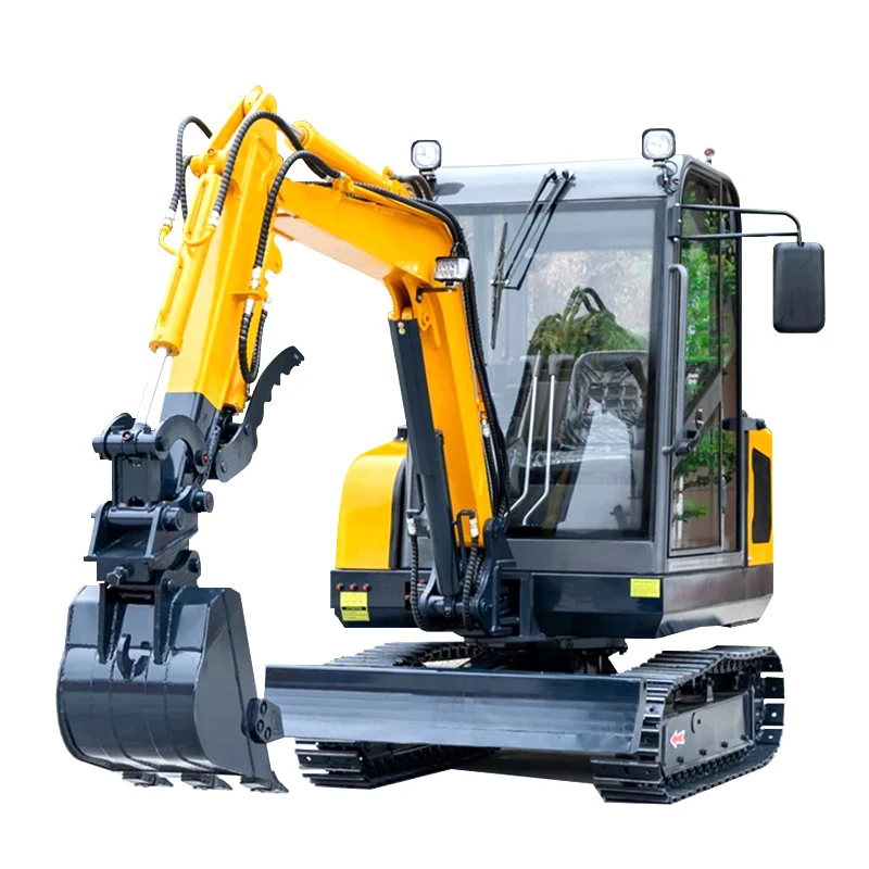 Hw25-Mini-Graafmachine-2-5T-Mini-Digger-Met-Cabine-Dieselmotor ...