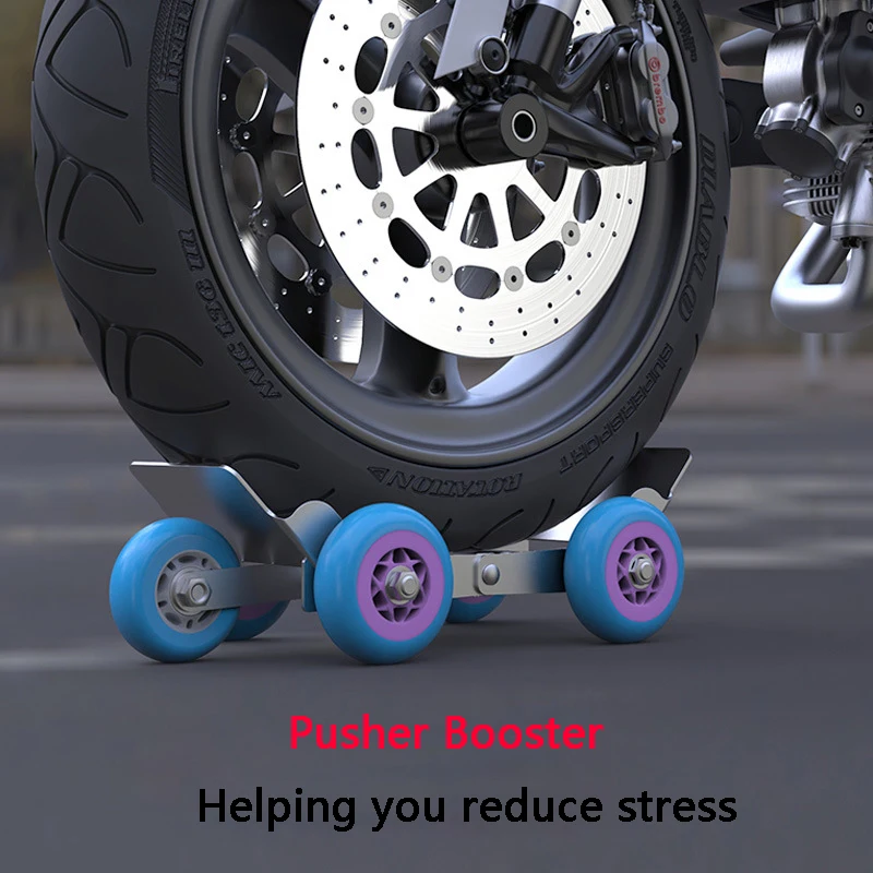 Motorcycle-Dolly-Trolley-booster-flat-tire-pusher-self-rescue-trailer ...
