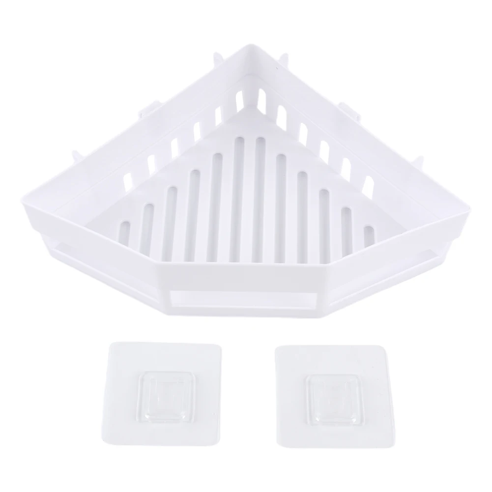 1x Triangle Bathroom Shelf Organizer Shampoo Gel Storage Basket ...