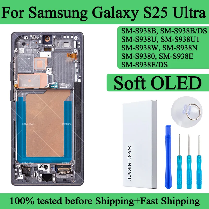 100% Tested AMOLED For Samsung Galaxy S25 Ultra LCD Display Touch ...