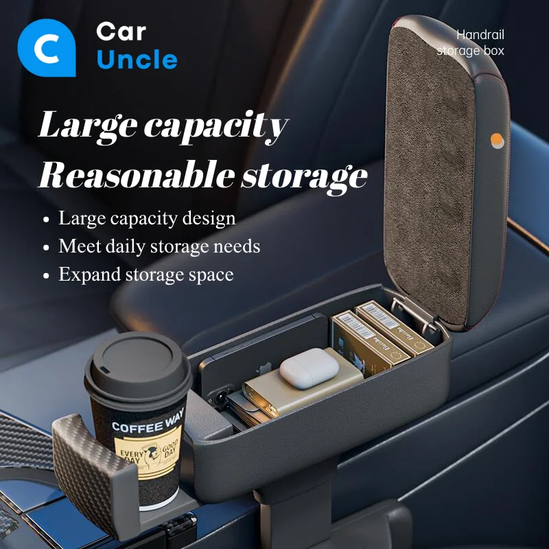 Car-Armrest-Box-Organizer-Adjustable-Height-Elbow-Rest-Pad-Storage-Box ...