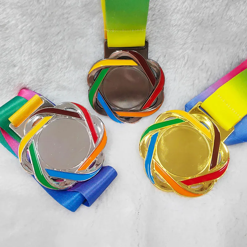 Blank-Medals-Hemp-rope-Colour-Medal-with-Color-Ribbon7-0mm-Gold-Silver ...