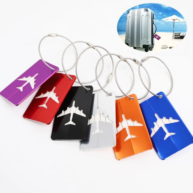 Metal-Luggage-Tags-Airplane-Luggage-Card-Baggage-Suitcase-ID-Address ...